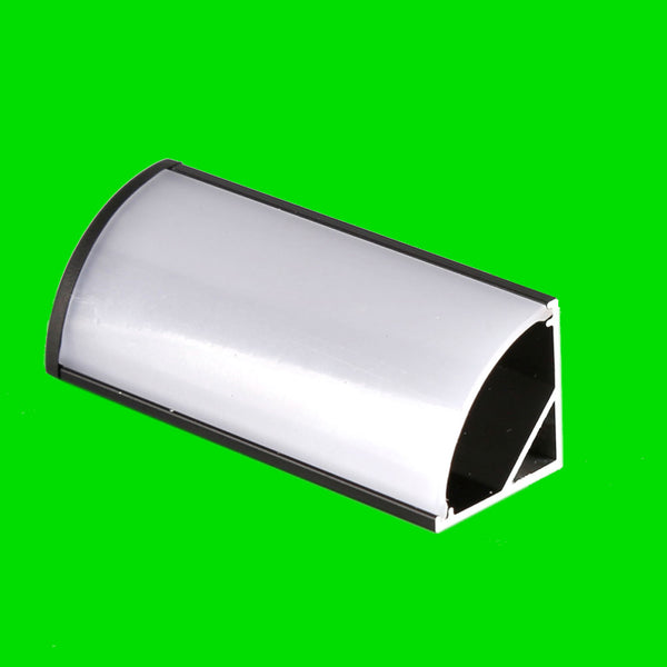 Kitchen Lighting - Black LED Corner Profile with Ultra Bright LEDs