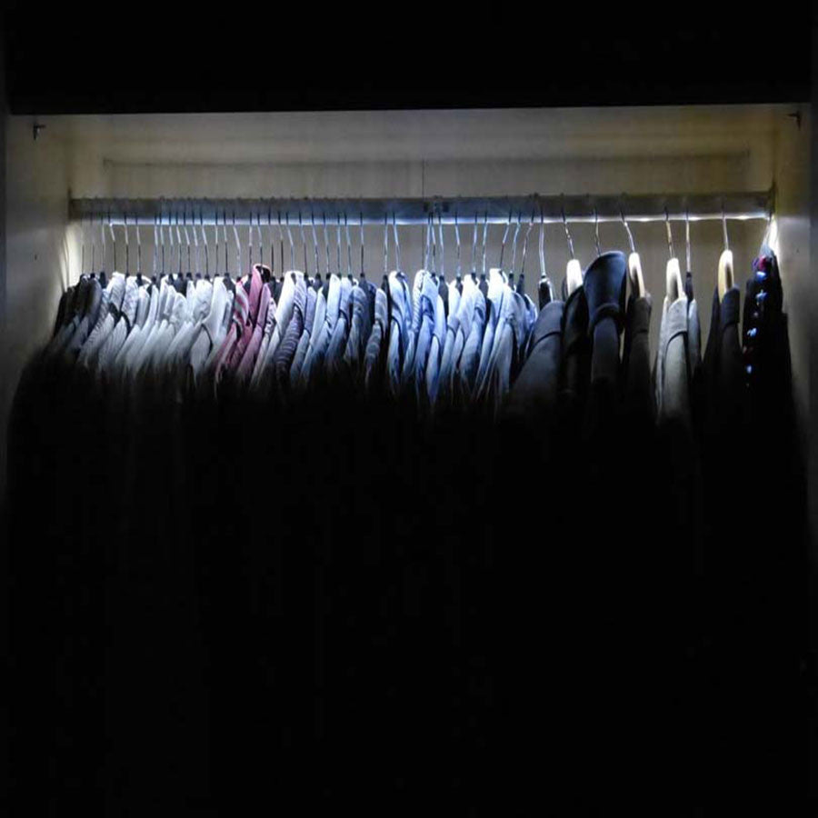 Bespoke Length Battery Operated LED Wardrobe Rail Lights | Eden ...